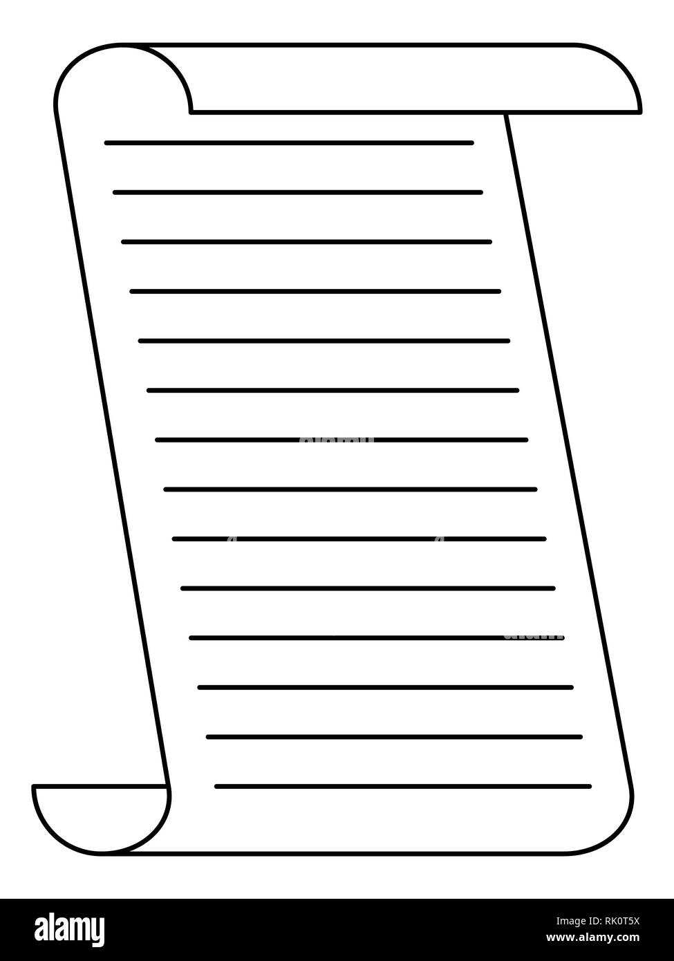 Illustration of the abstract contour paper sheet Stock Vector Image ...