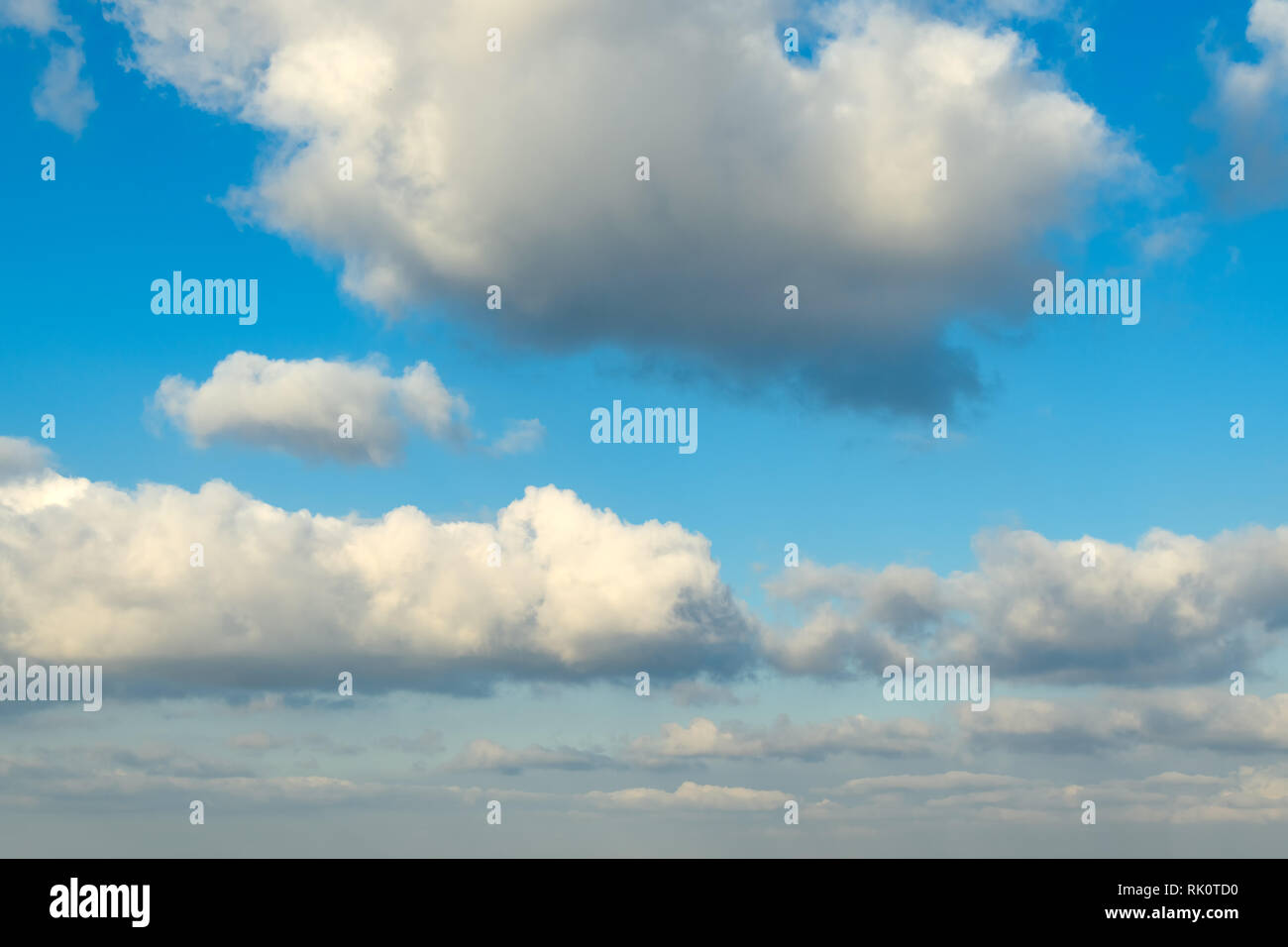Blue autumn sky with white clouds hi-res stock photography and images ...