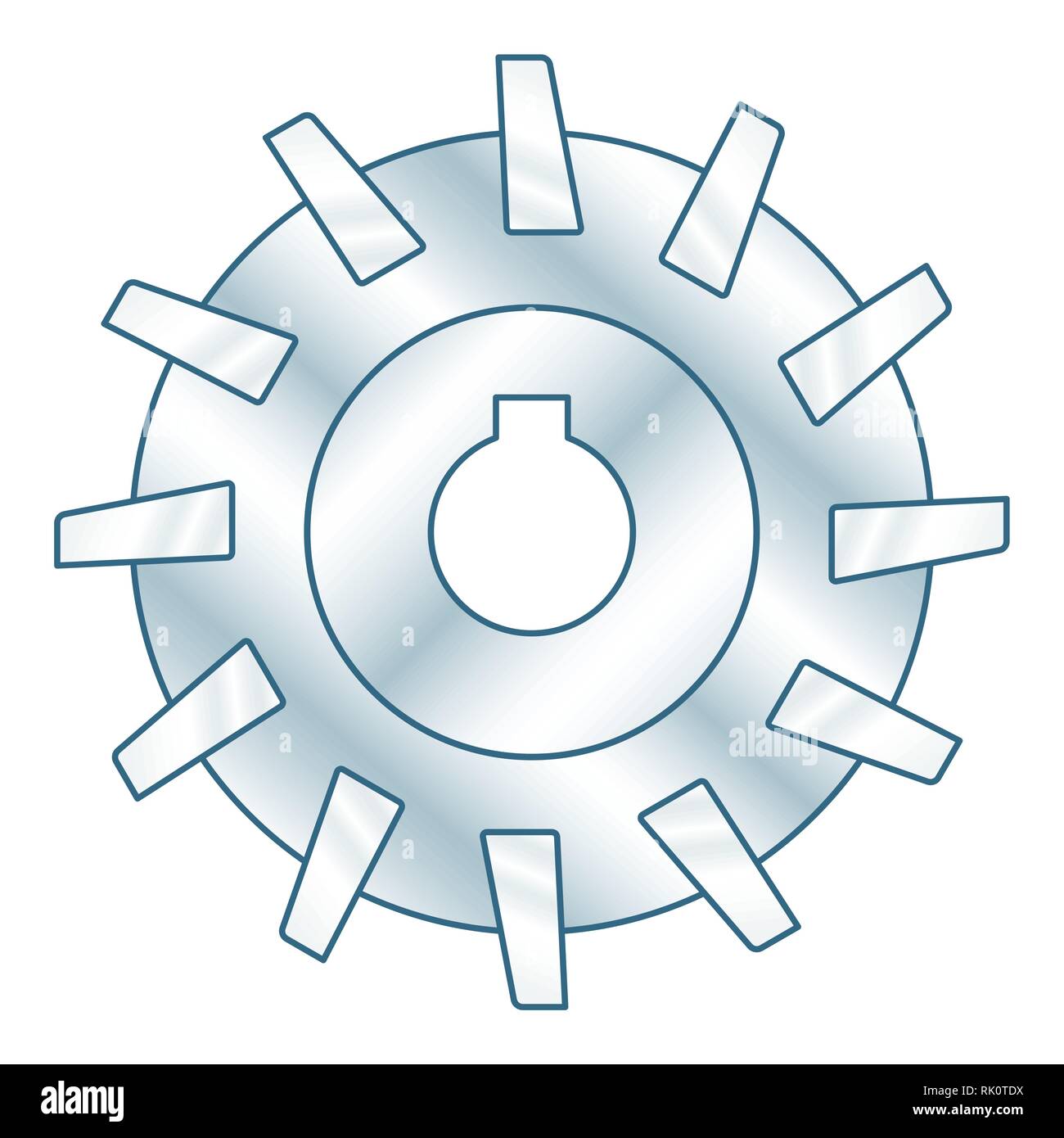 Illustration of the cylindrical milling cutter tool Stock Vector Image ...