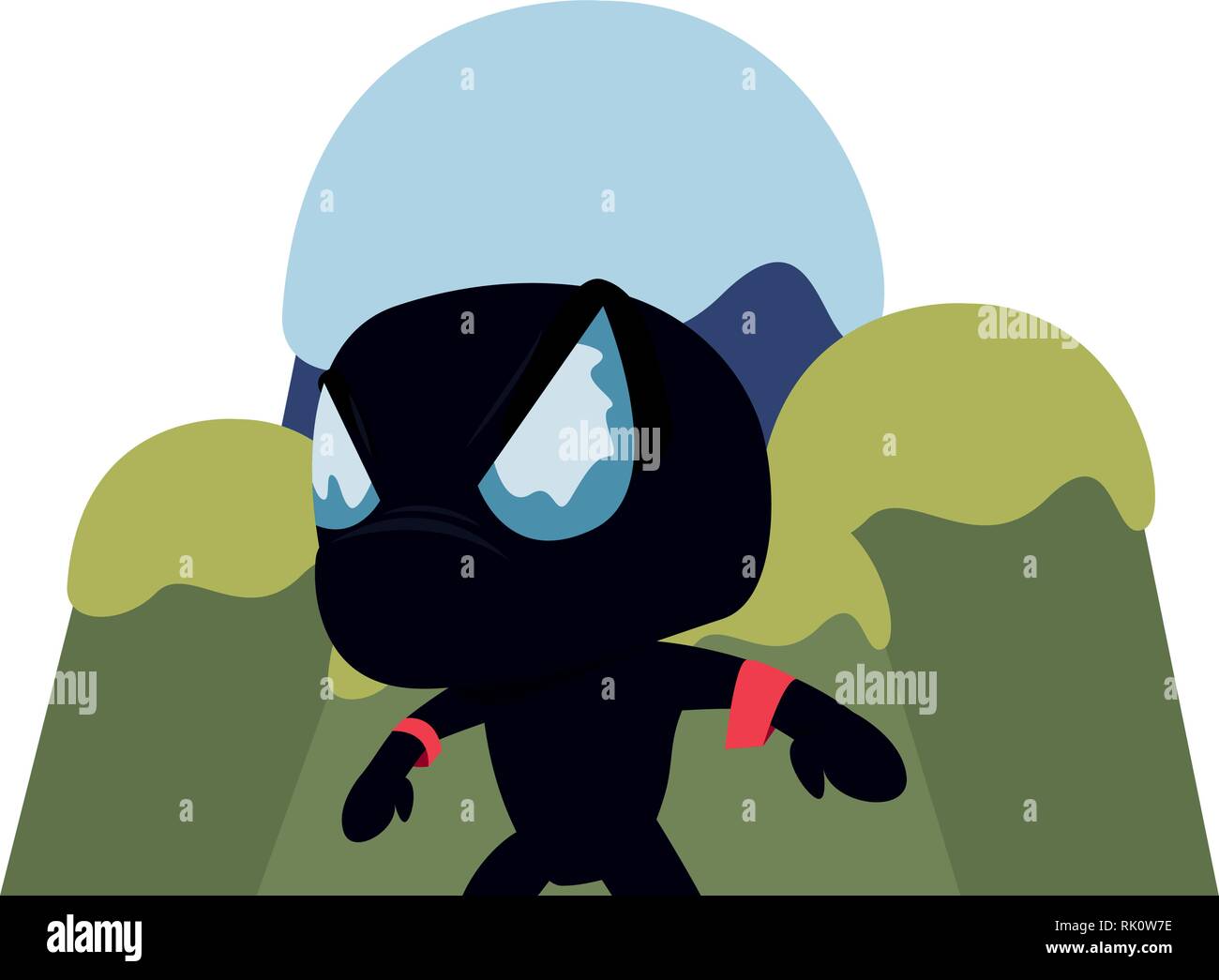 video game villain landscape mountains vector illustration Stock Vector ...