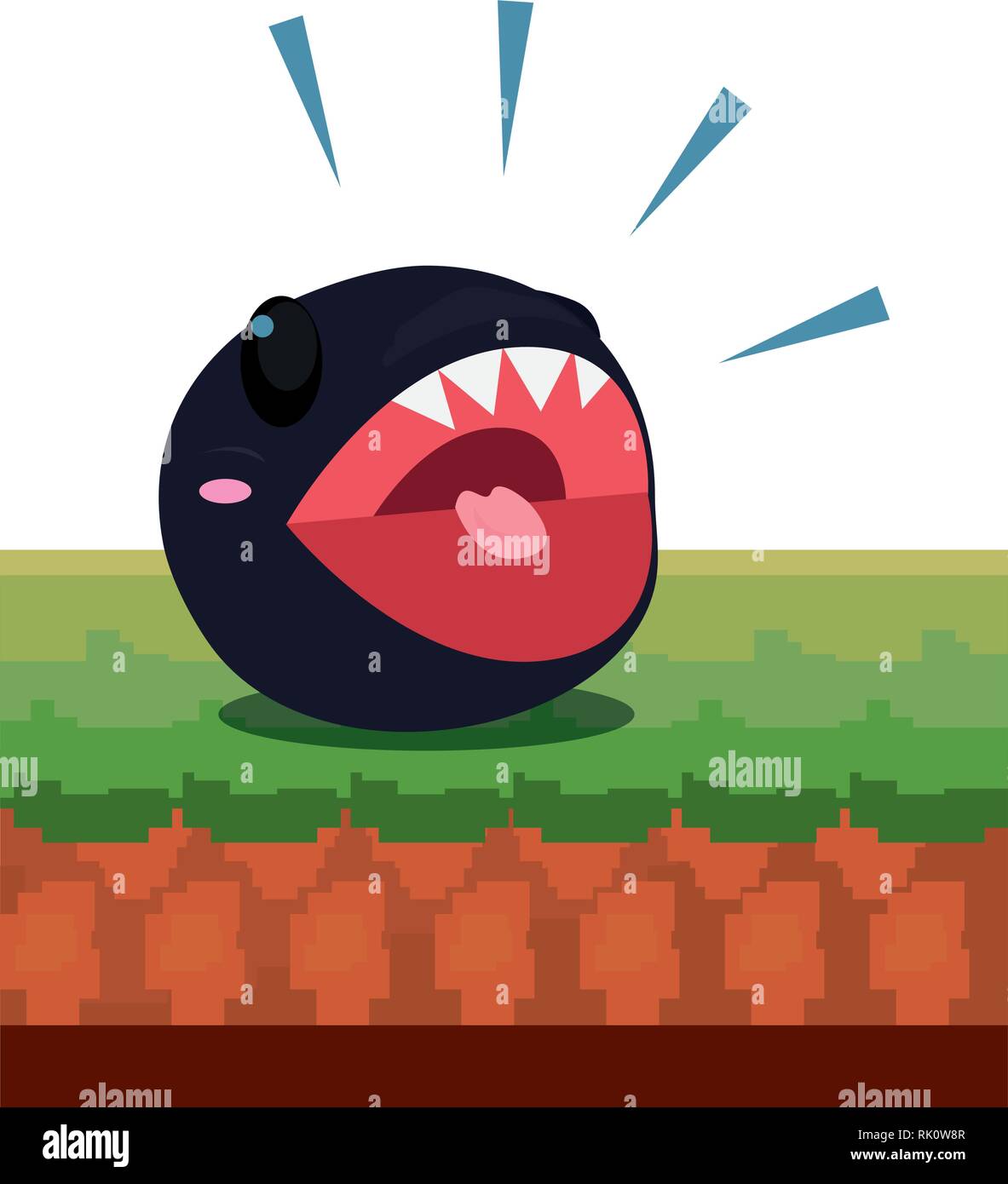 monster level brick video game vector illustration Stock Vector Image ...