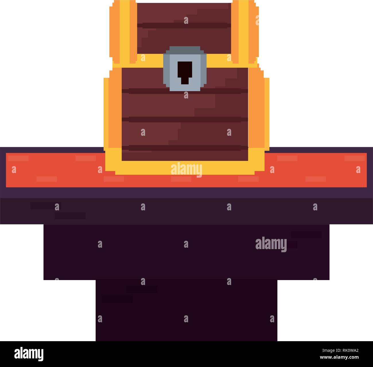 video game chest gold brick level vector illustration Stock Vector ...