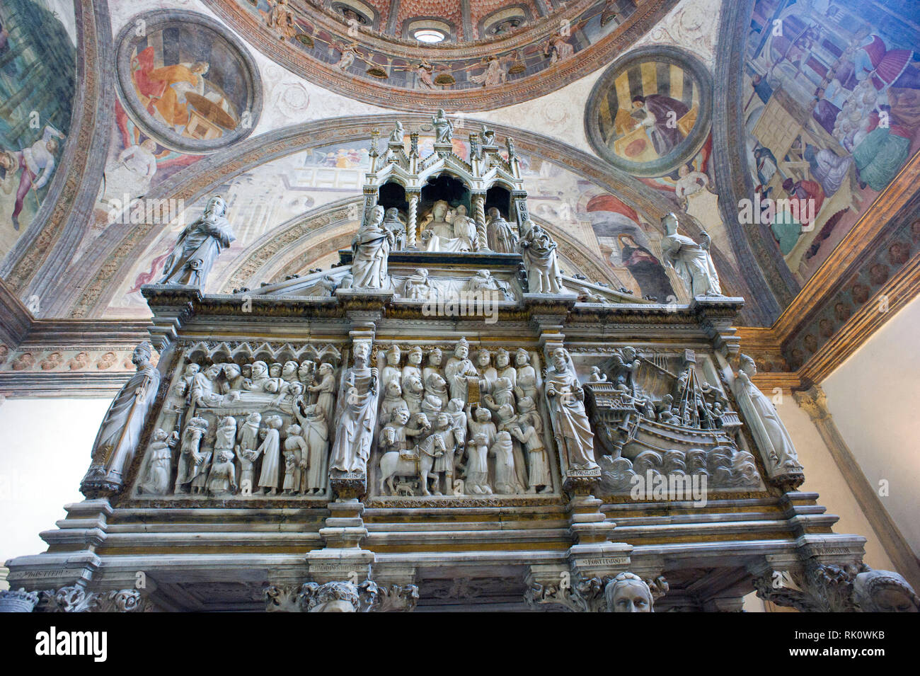 Italy. Lombardy, Milan. In the Basilica of Sant'Eustorgio there is the ...
