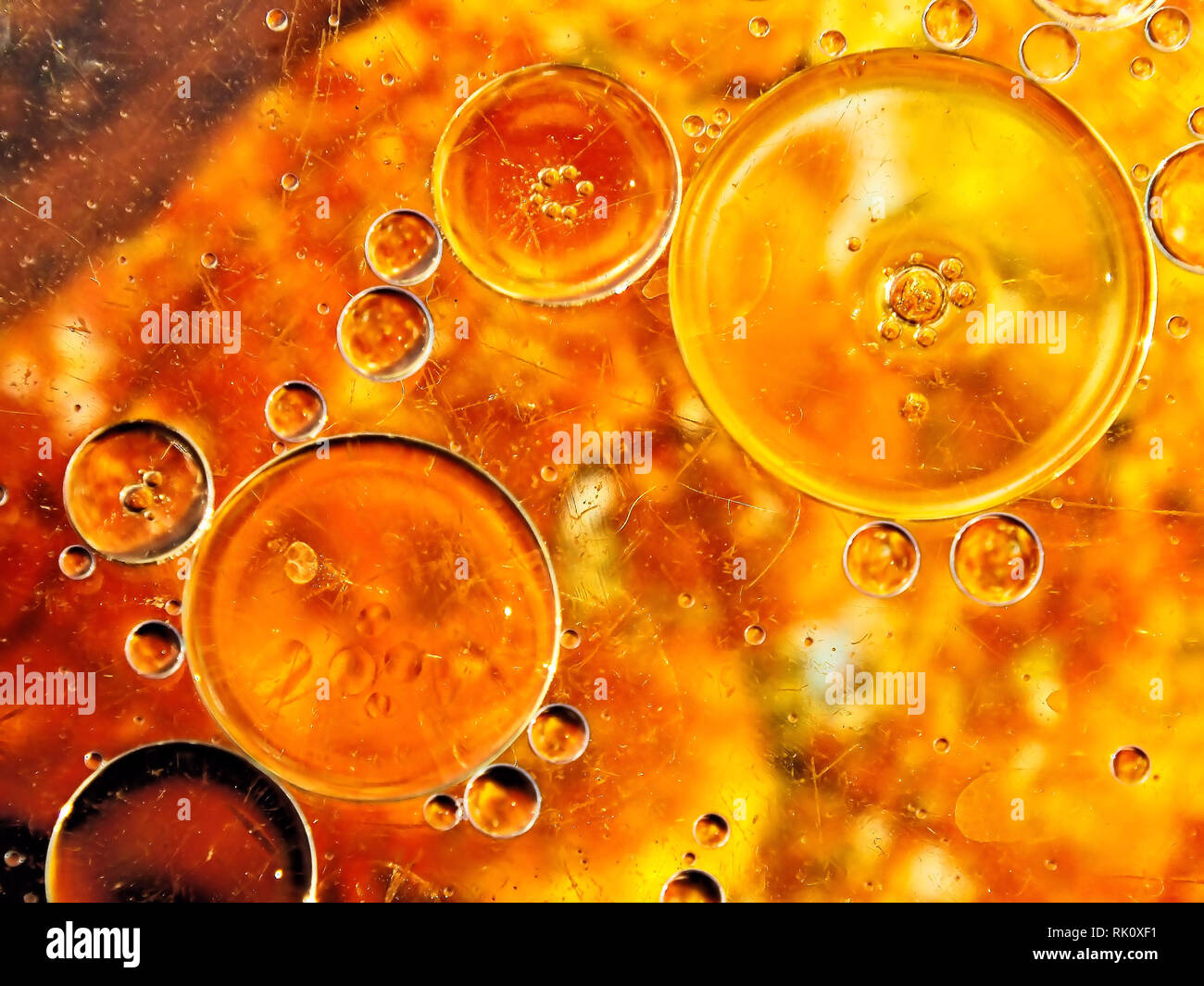 Colorful orange bubbles background Stock Photo - Alamy