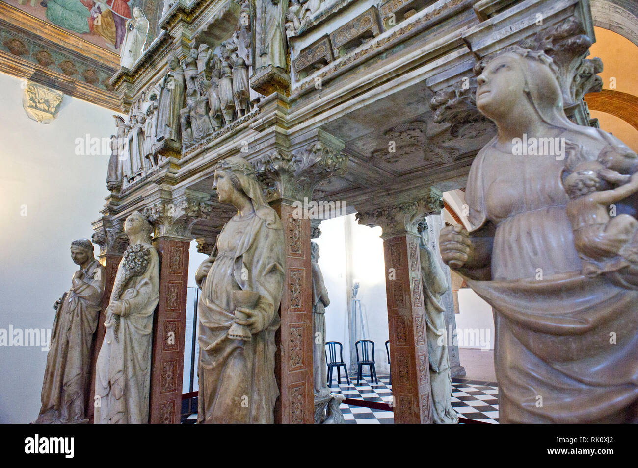 Italy. Lombardy, Milan. In the Basilica of Sant'Eustorgio there is the ...