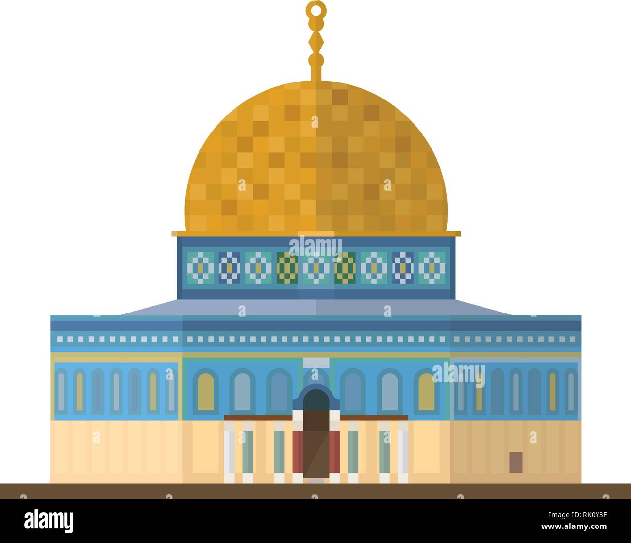 Dome of the rock jerusalem mount Stock Vector Images - Alamy