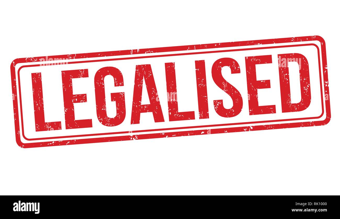 Legalised sign or stamp on white background, vector illustration Stock ...