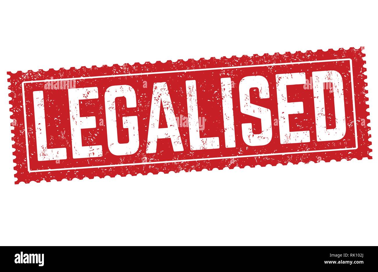 Legalised sign or stamp on white background, vector illustration Stock ...