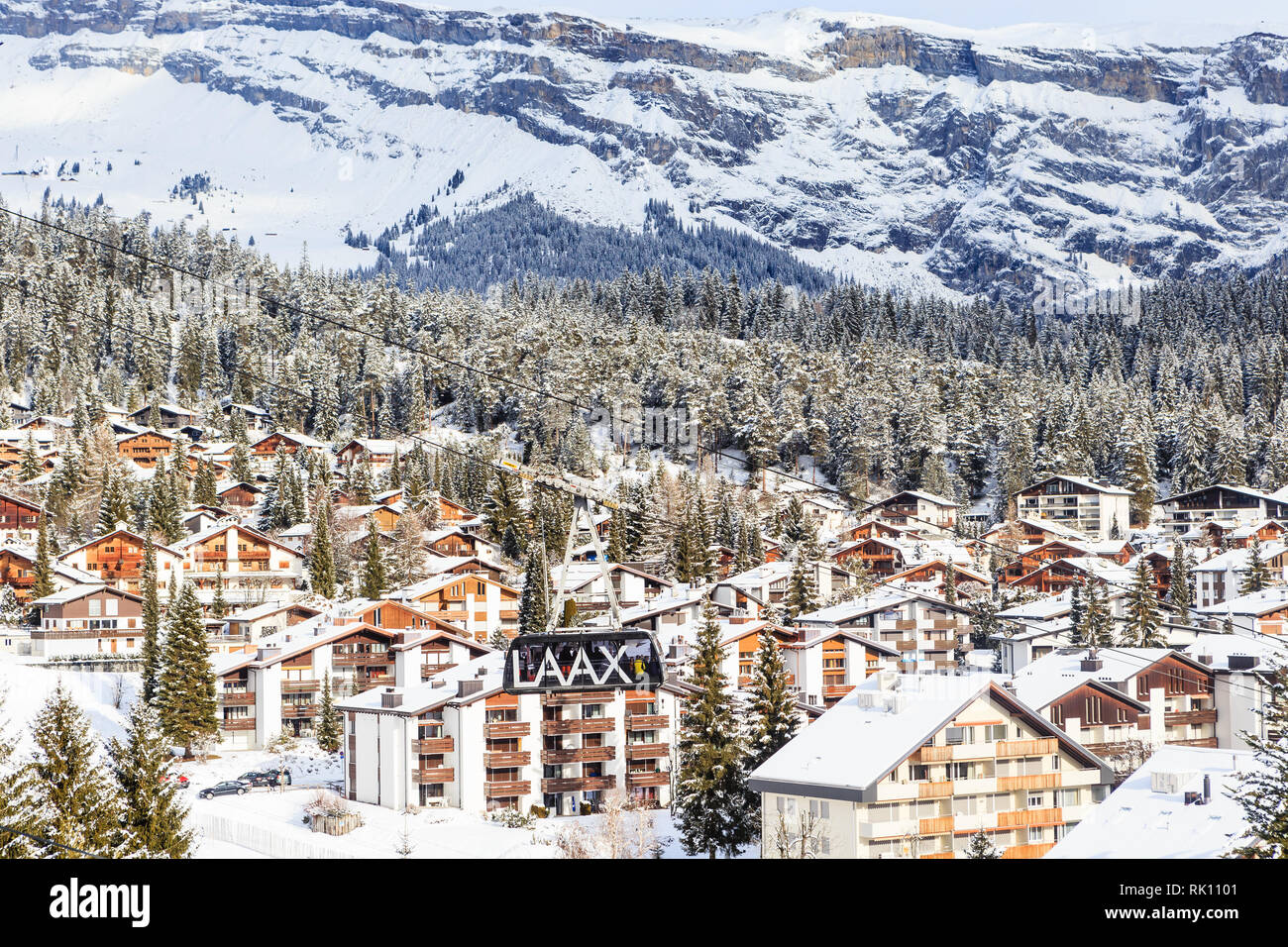 Ski Resort Laax. Switzerland Stock Photo - Alamy