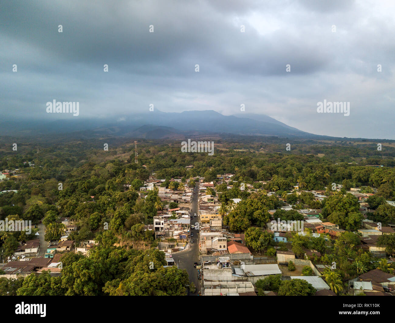 aerial view of latin rural village slums in Guatemala Stock Photo - Alamy