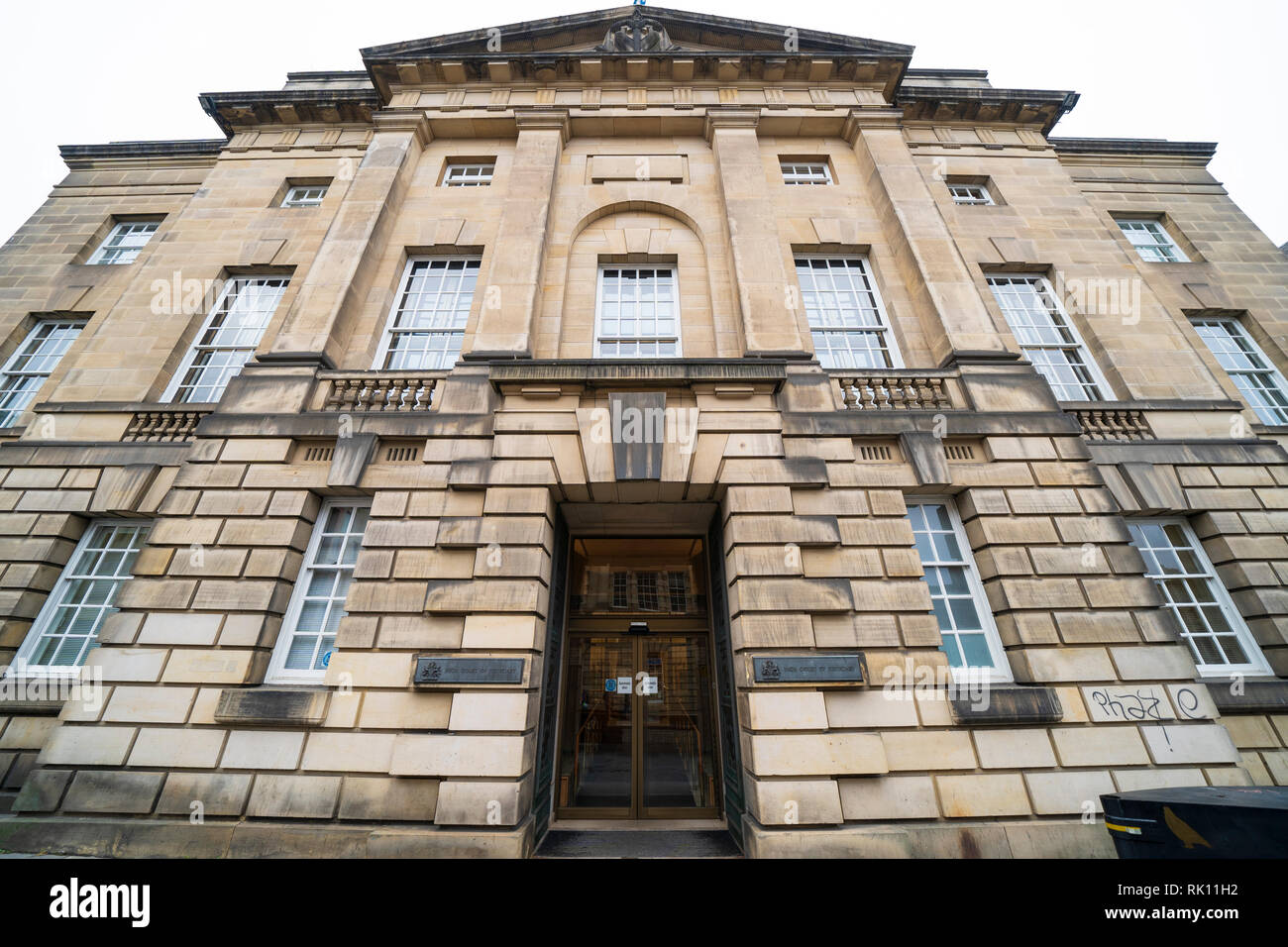 Exterior of High Court building on the Royal Mile in Edinburgh Old Town ...