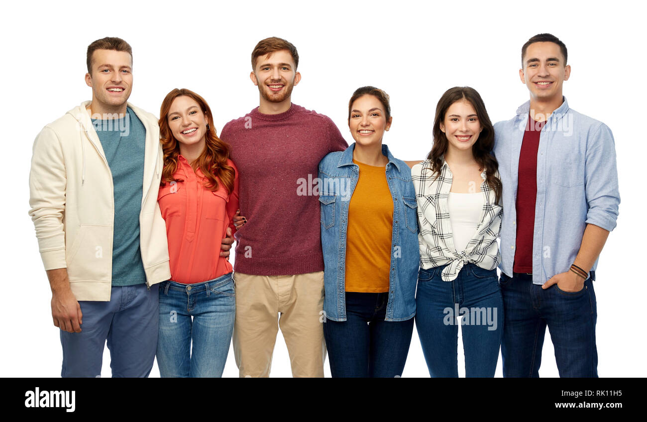 group of smiling friends Stock Photo - Alamy