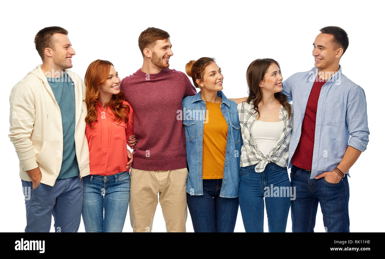 group of smiling friends Stock Photo - Alamy