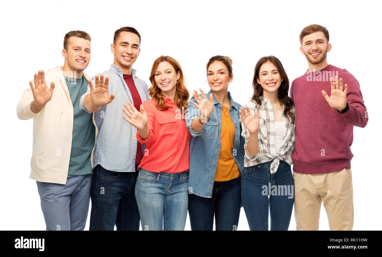 group of smiling friends Stock Photo - Alamy