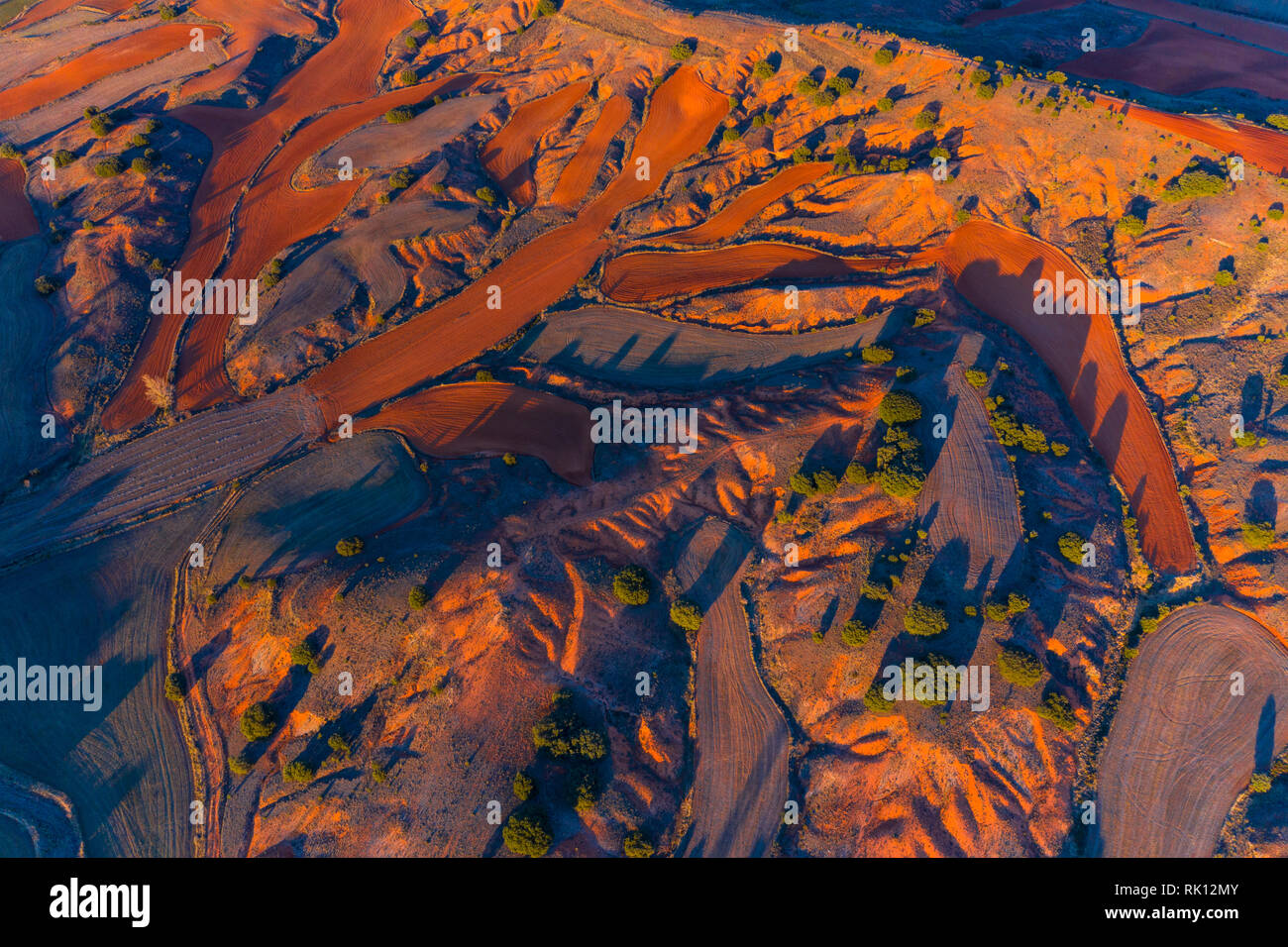 Agricultural landscape, Montaña Palentina, Palencia, Castilla y Leon ...