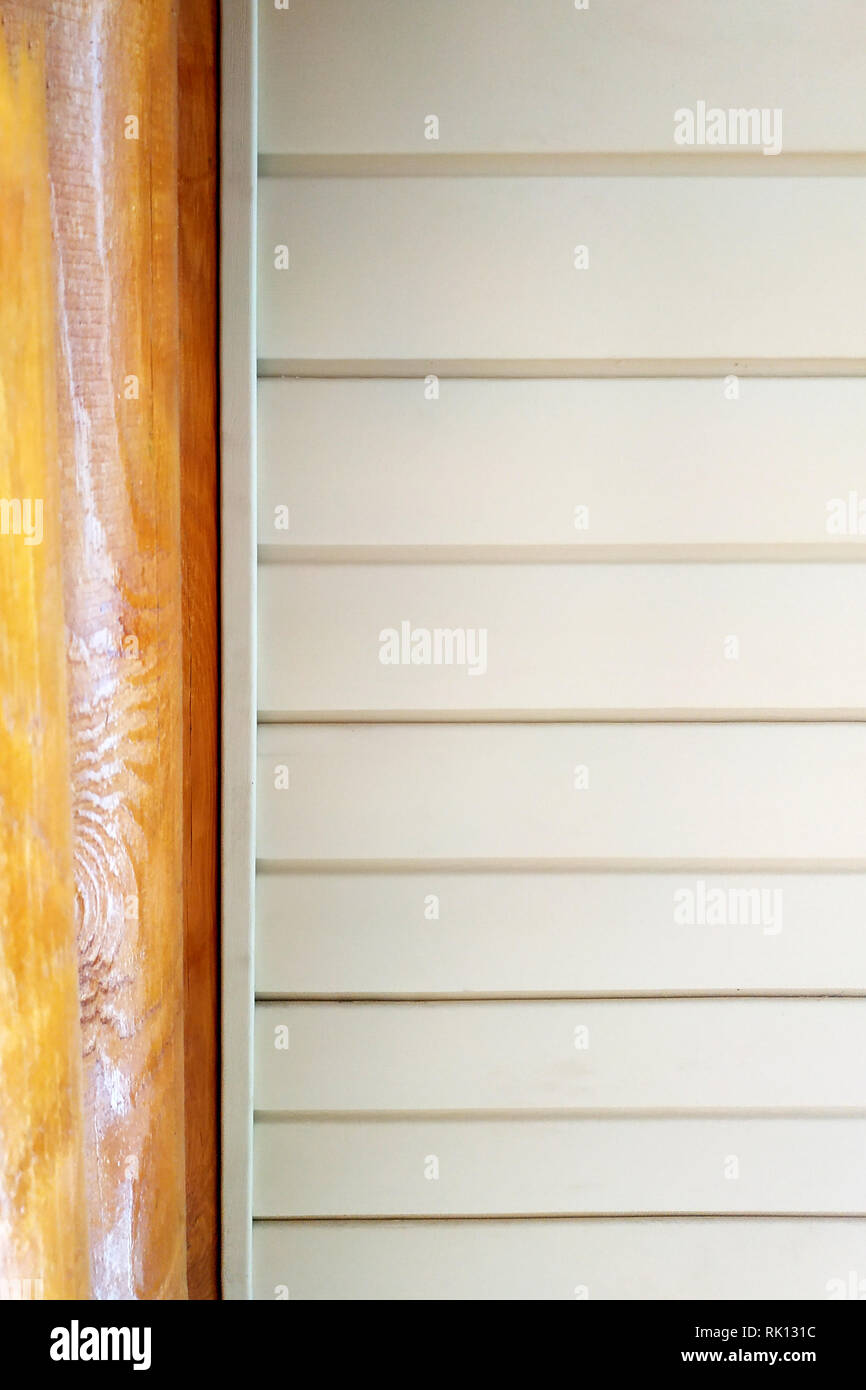 Light yellow background siding, texture with wood Stock Photo - Alamy