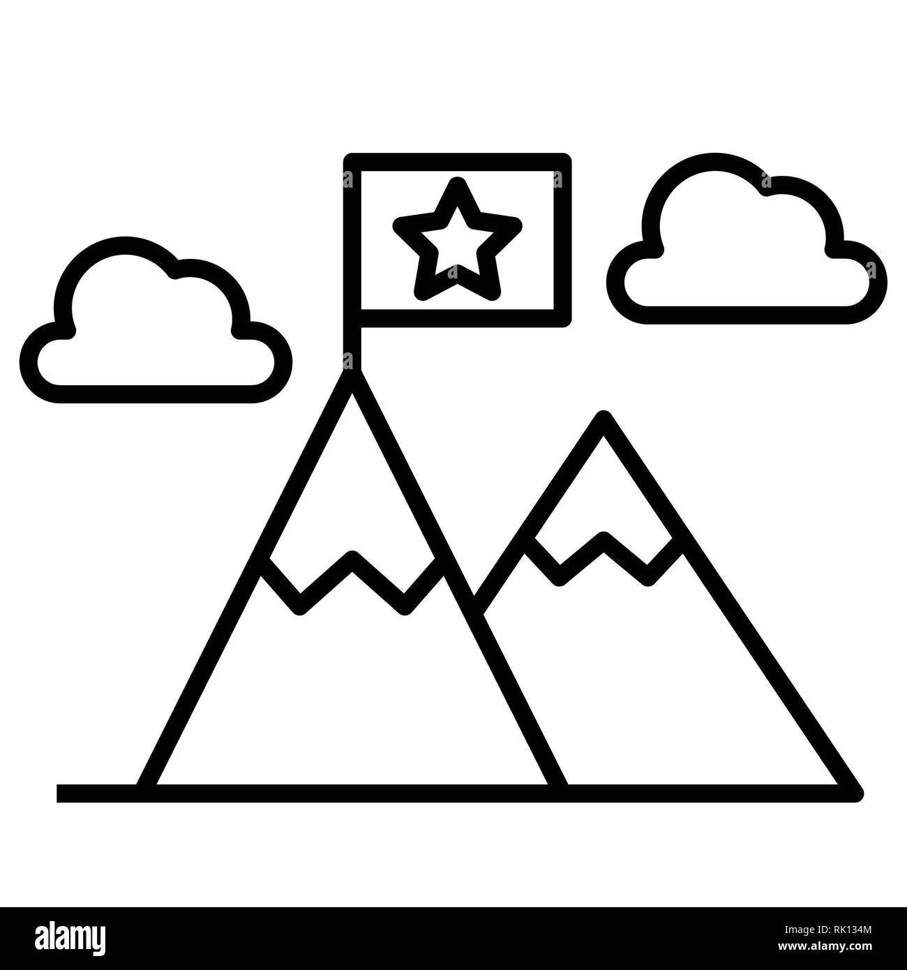 Star target icon outline hi-res stock photography and images - Alamy