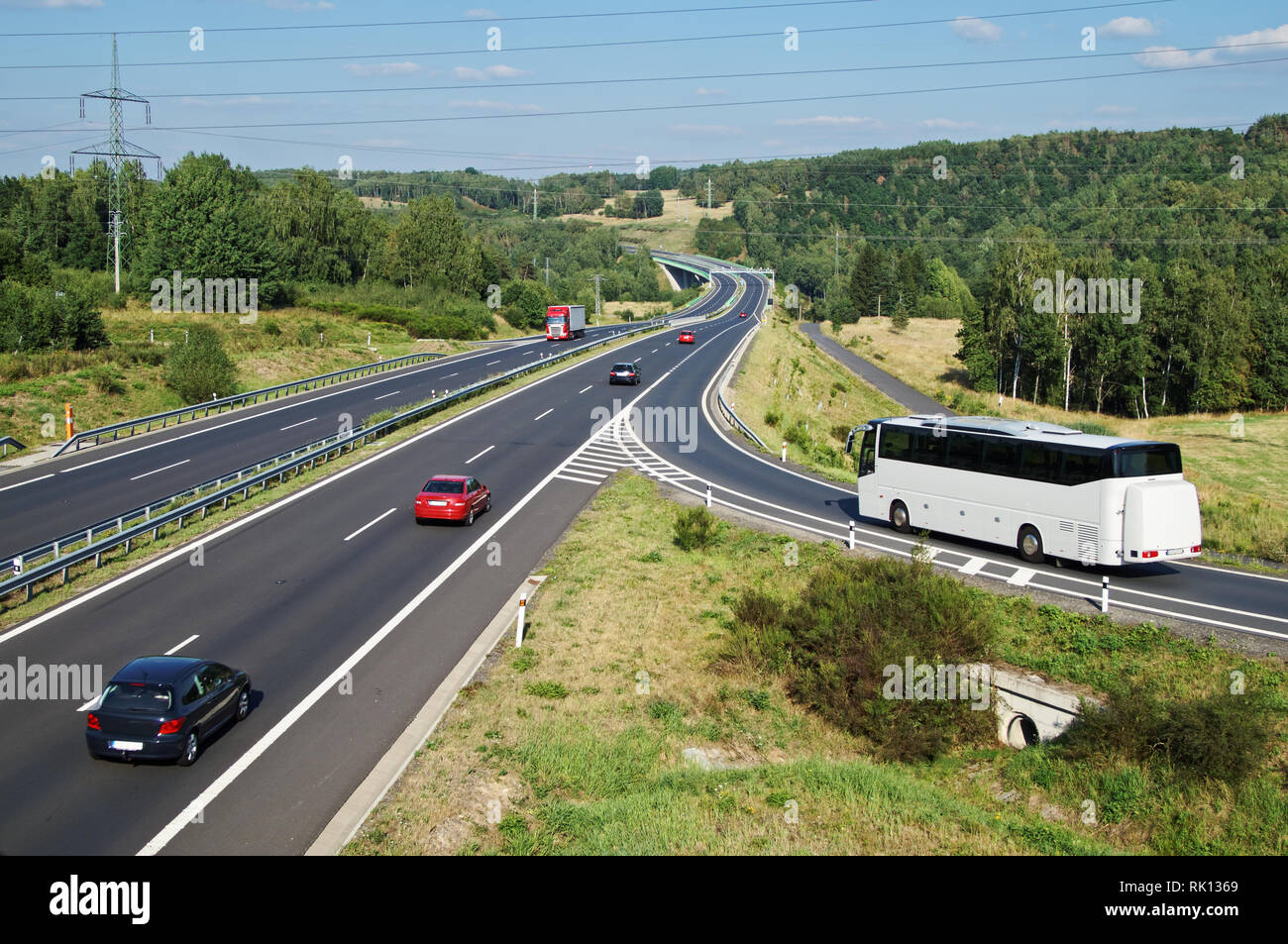 Bus on slip road hi-res stock photography and images - Alamy