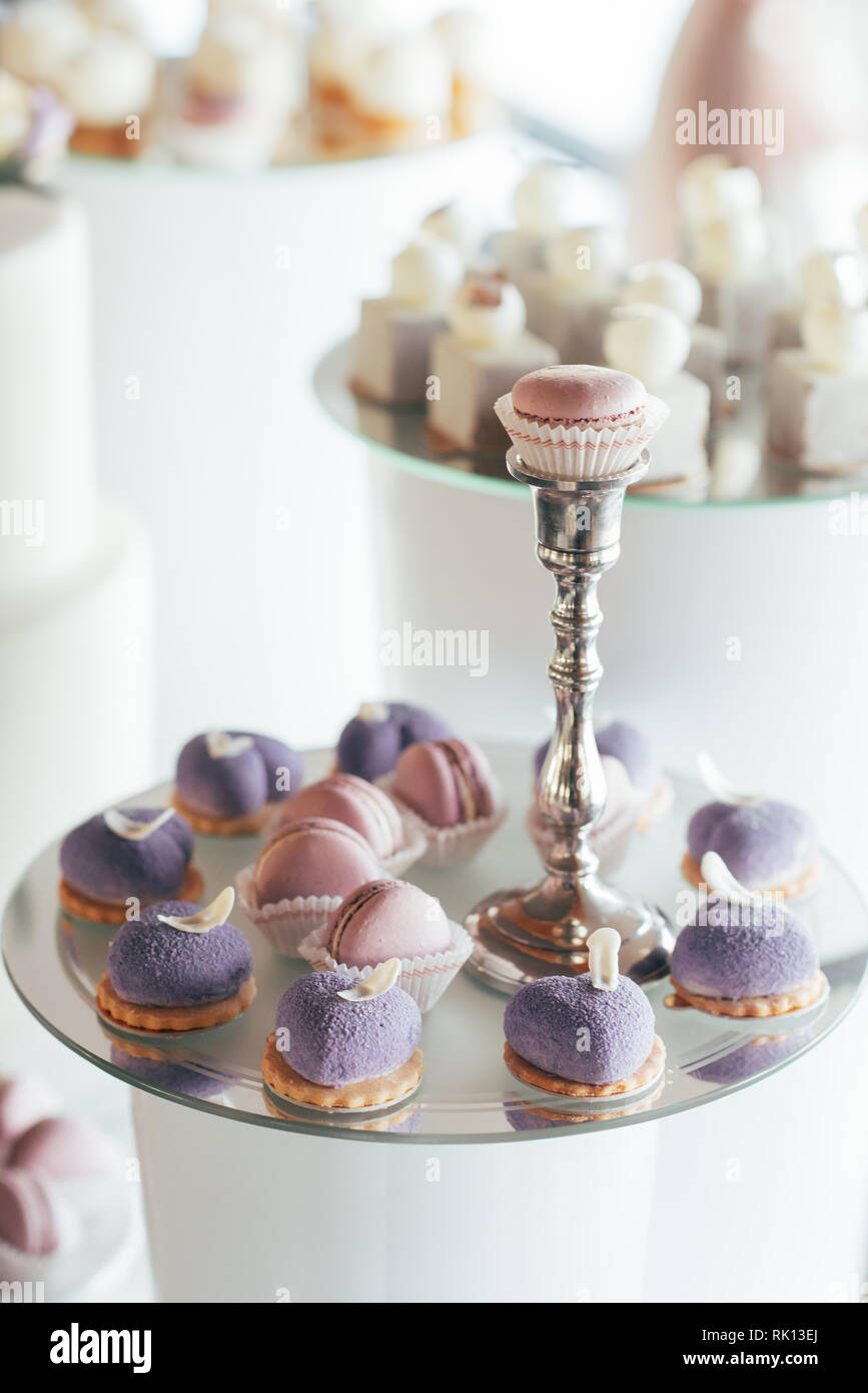 A lot of delicious cakes and desserts put up for guests Stock Photo - Alamy