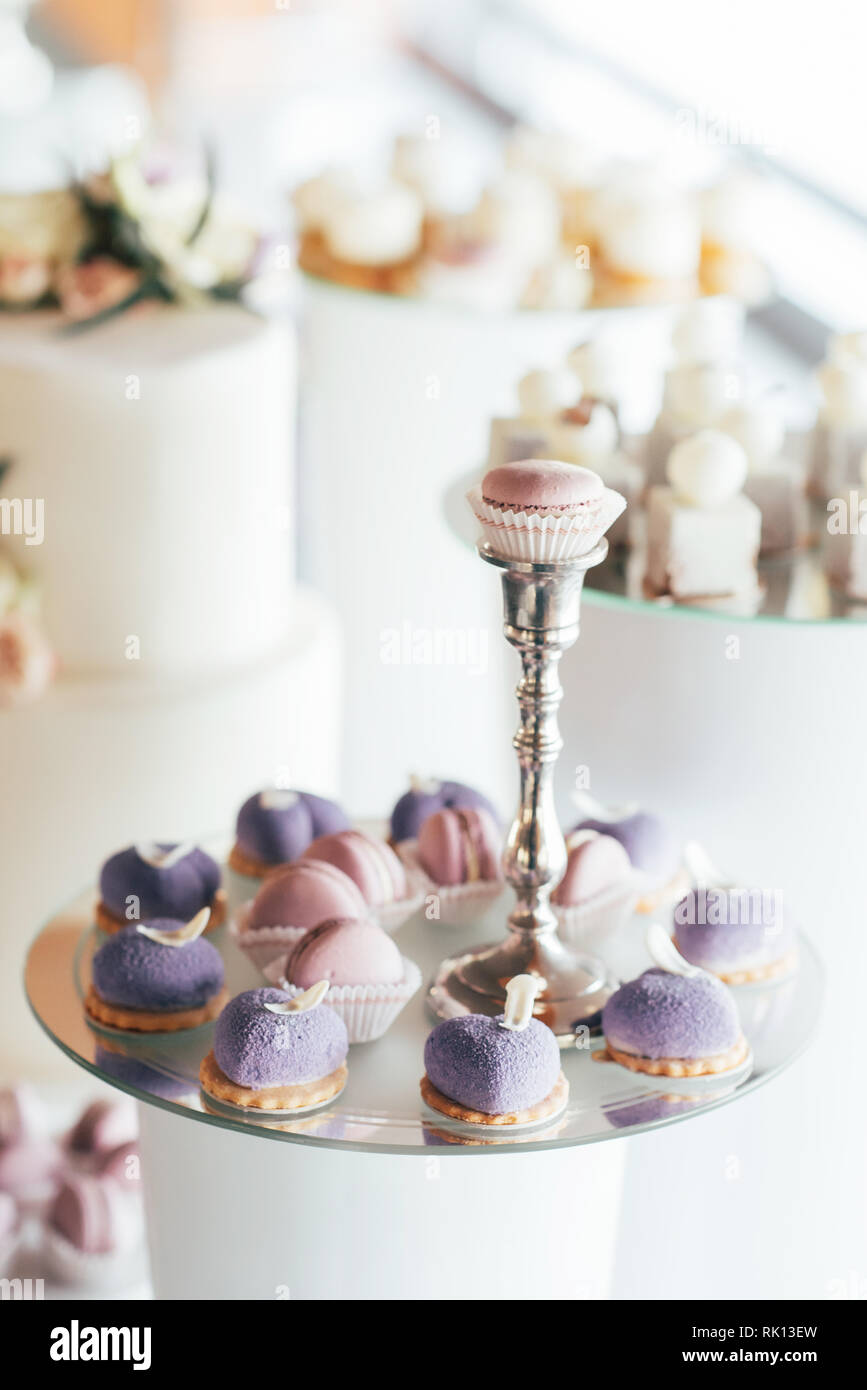 A lot of delicious cakes and desserts put up for guests Stock Photo - Alamy