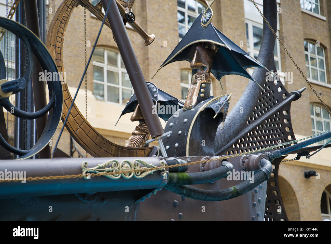 LONDON, UK - SEPTEMBER 9, 2018: Navigators, a sculpture by David ...