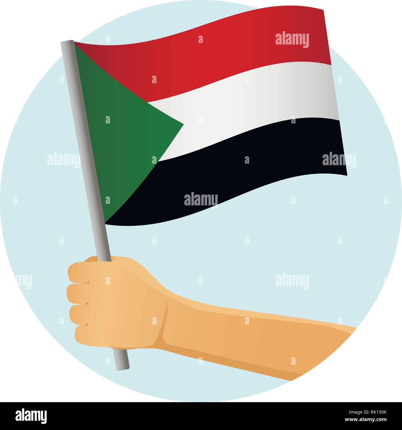 Hand holding small round Stock Vector Images - Alamy