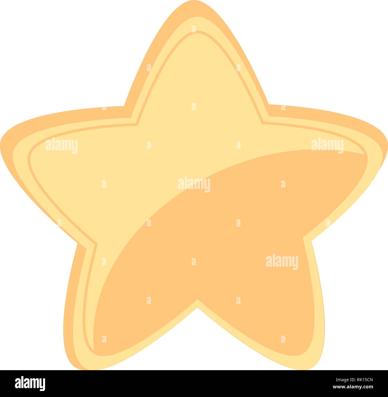 Isolated yellow star icon, ranking mark. Modern simple favorite sign ...