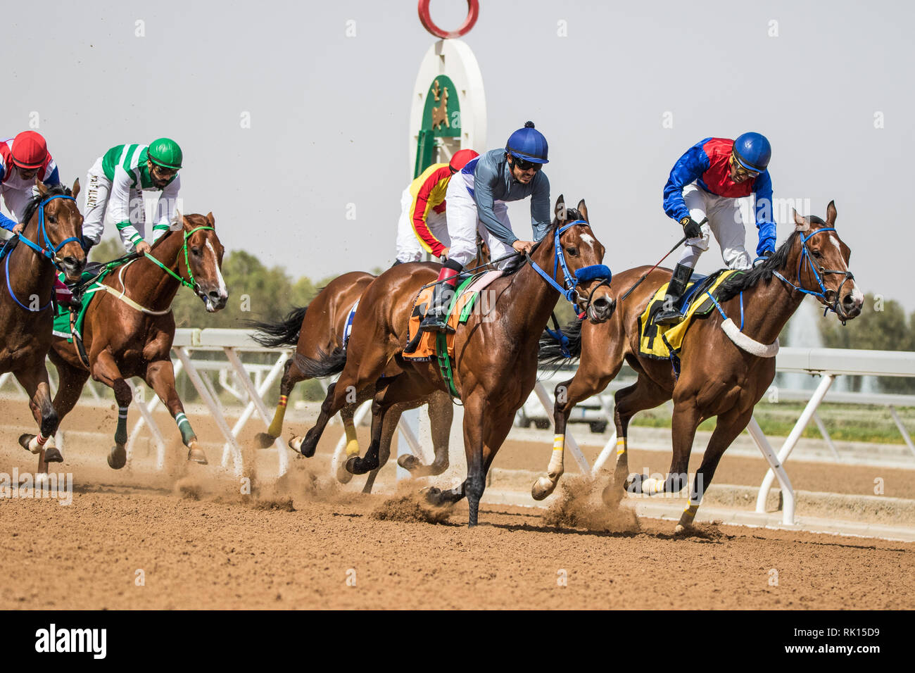 Horse racing at King Khalid Racetrack, Taif, Saudi Arabia. 23/06/2018 ...