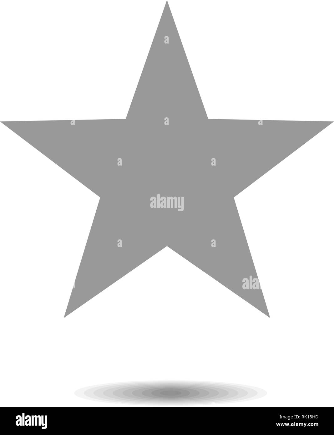 Isolated gray and black star icon, ranking mark. Modern simple favorite ...