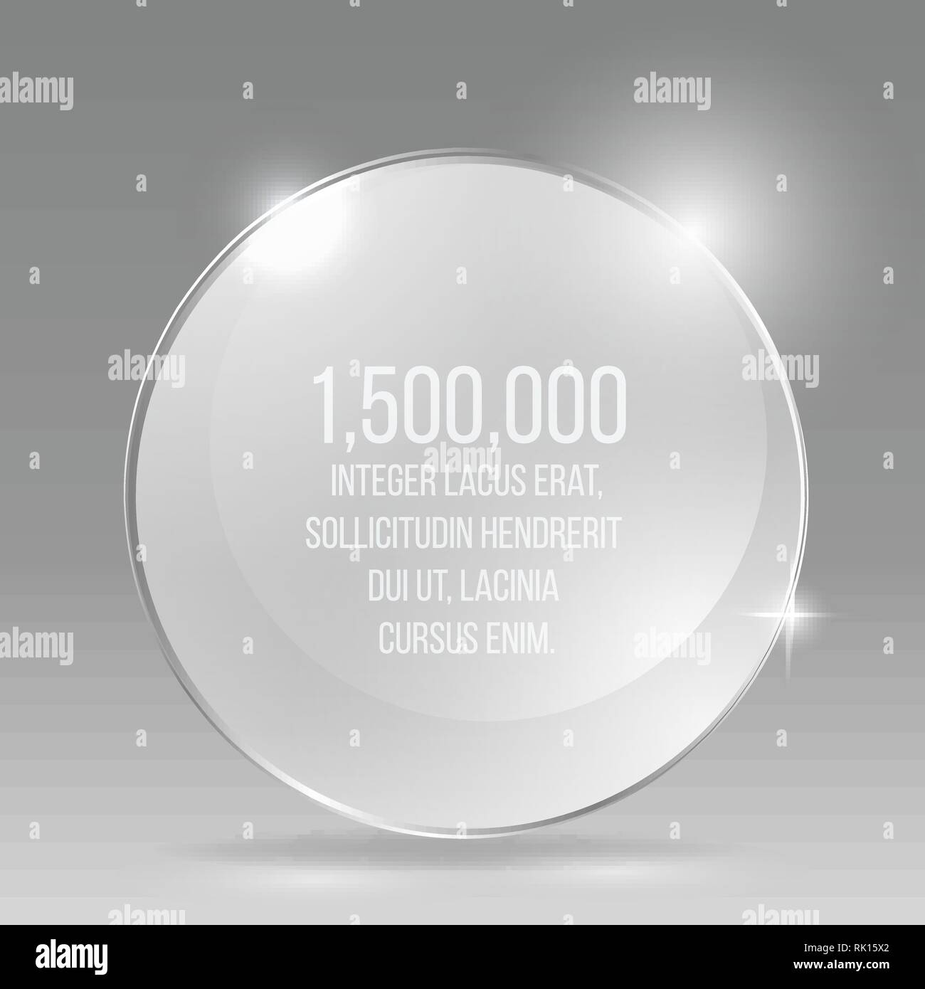 Glass transparent vector rectangle with colorful label template for web ...