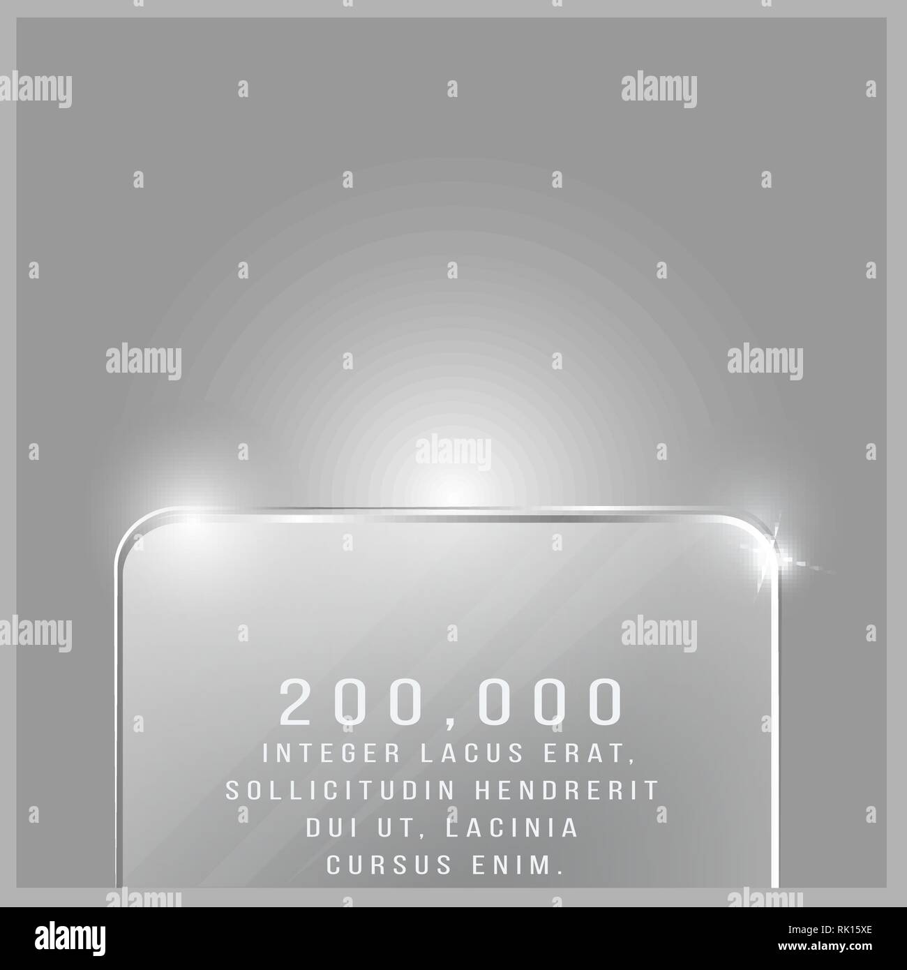 Glass transparent vector rectangle part label template for web and ...