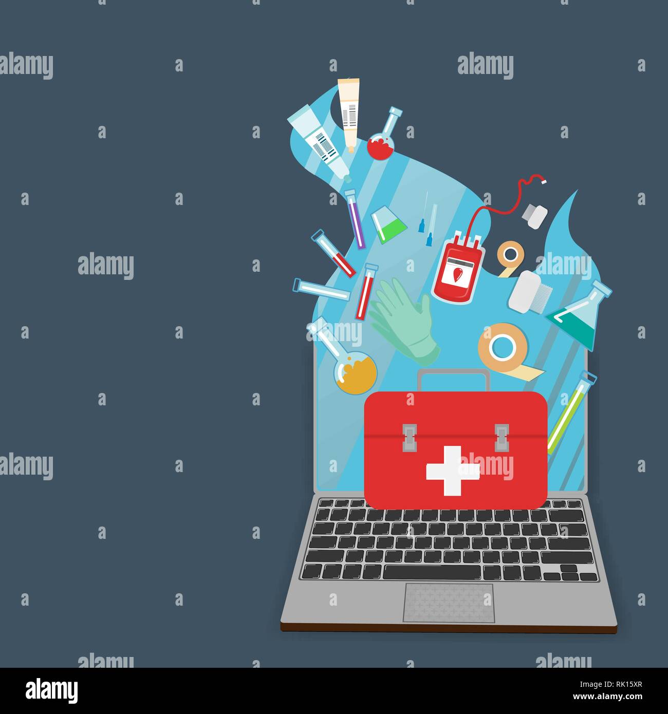 Medical on-line questionnaire , vector illustration for web and print ...