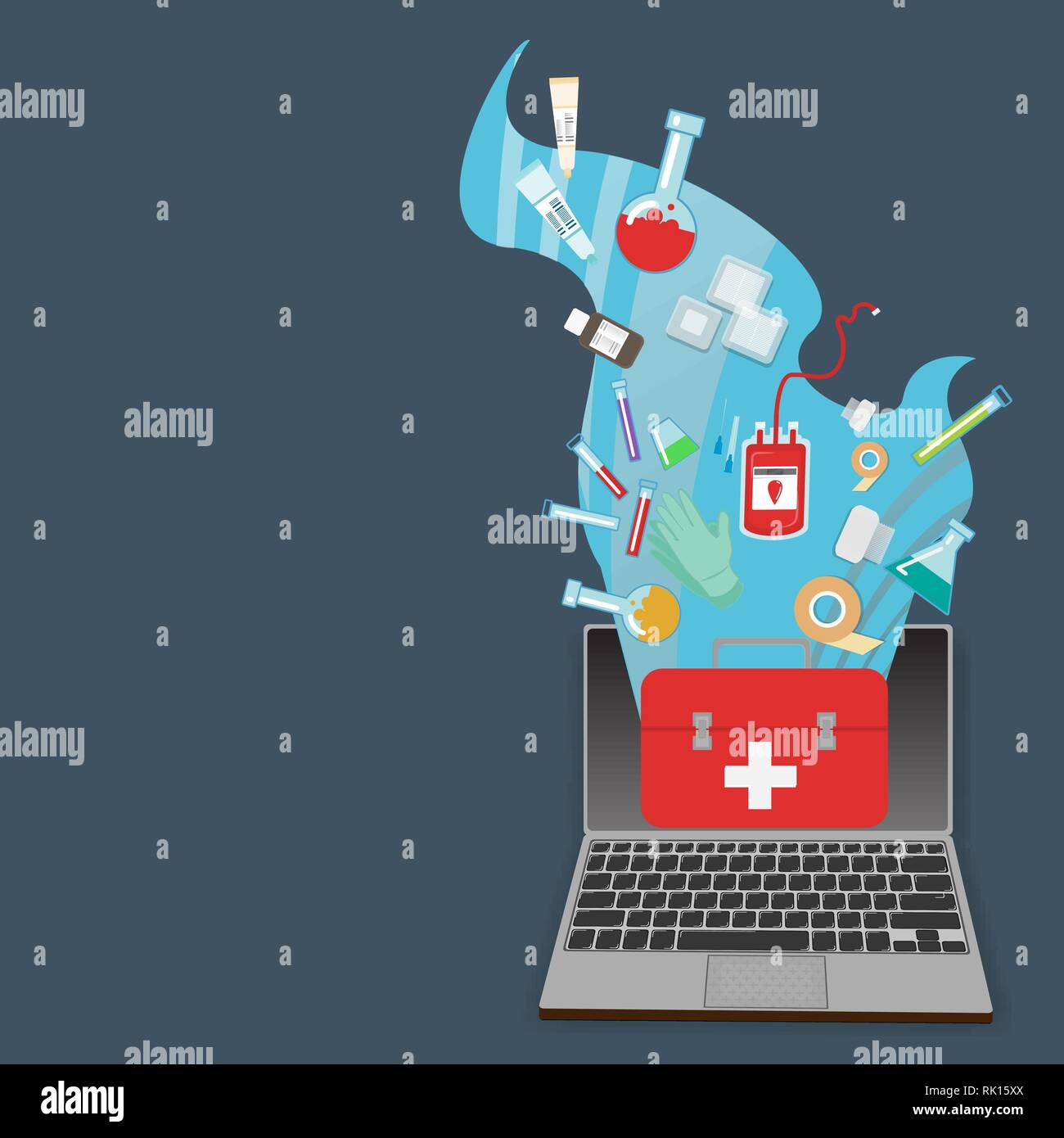 Medical on-line questionnaire , vector illustration for web and print ...