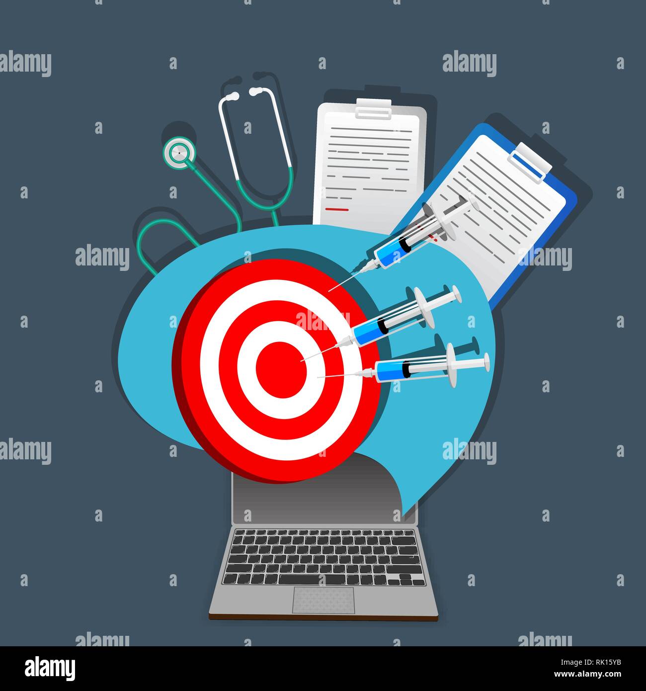 Medical on-line questionnaire , vector illustration for web and print ...