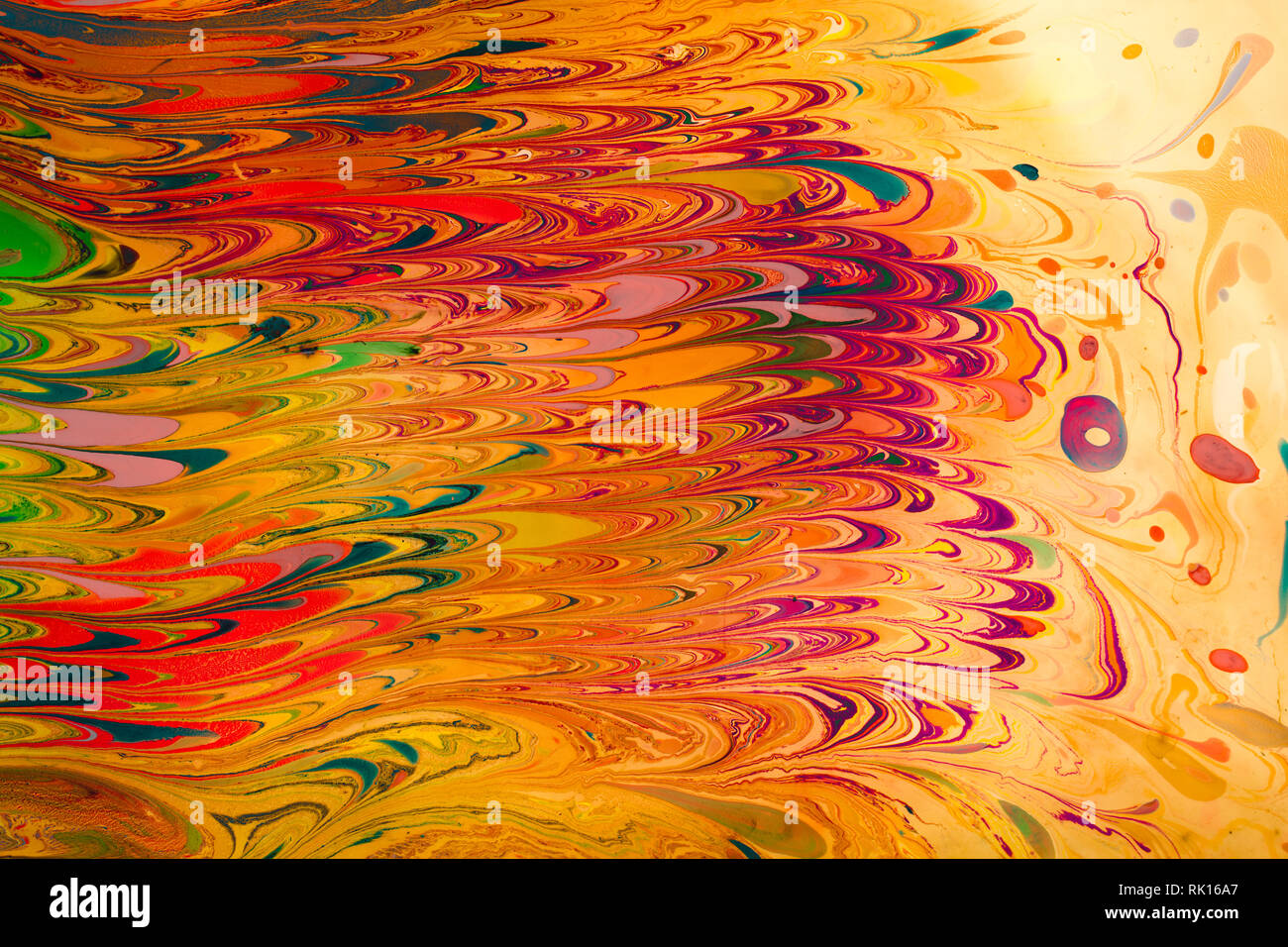 Traditional Ottoman Turkish abstract marbling art patterns as ...