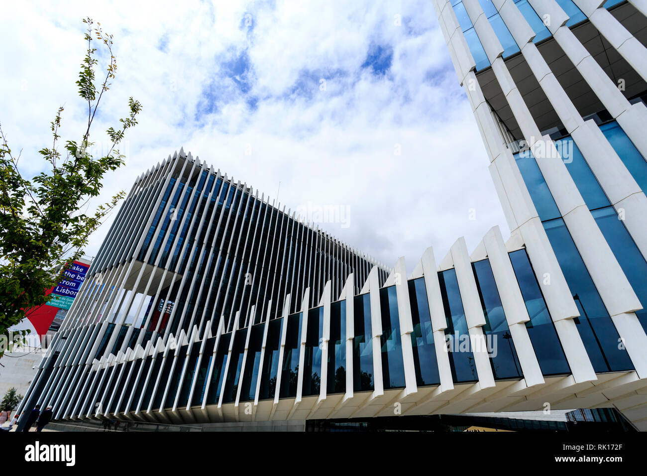 View of a stunning piece of modern architecture in downtown Lisbon ...