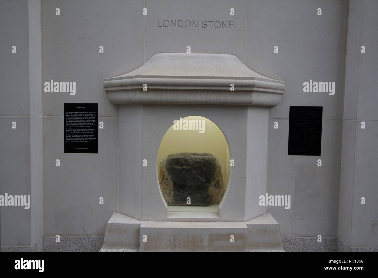 The remaining part of the London Stone Cannon Street Stock Photo - Alamy