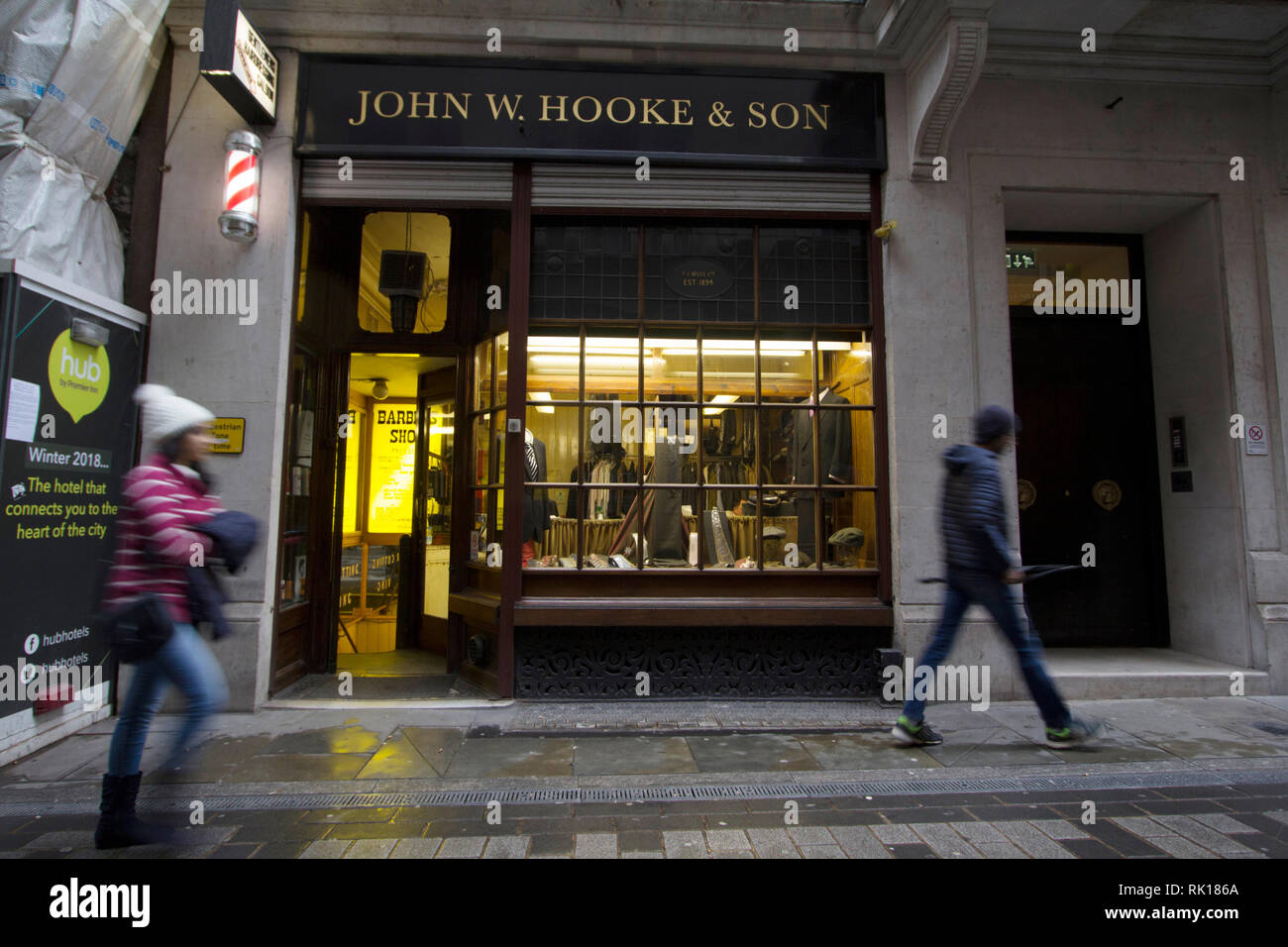 John W Hooke tailors City of London Stock Photo - Alamy