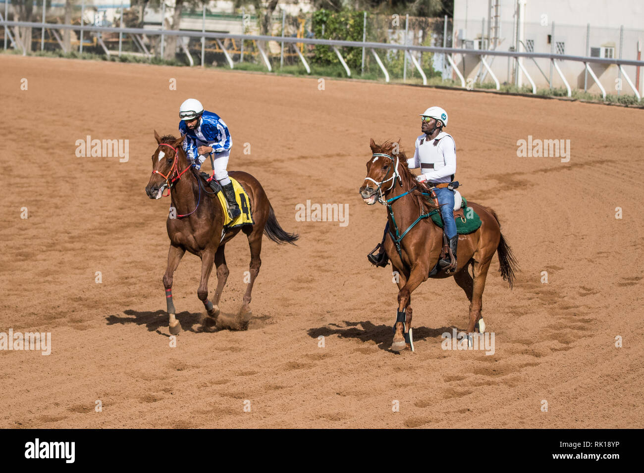 Horse racing at King Khalid Racetrack, Taif, Saudi Arabia. 23/06/2018 ...