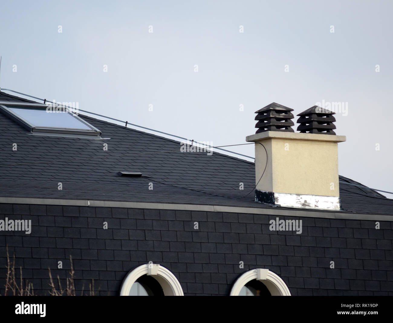 Chimney on the roof Stock Photo - Alamy