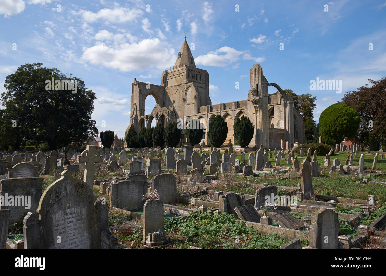 Crowland Abbey (also spelled Croyland Abbey), Crowland, Lincolnshire ...