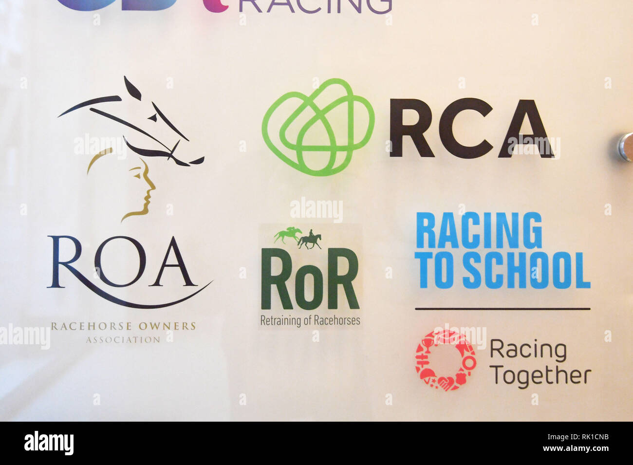 A general view of signage at the London headquarters of the British ...