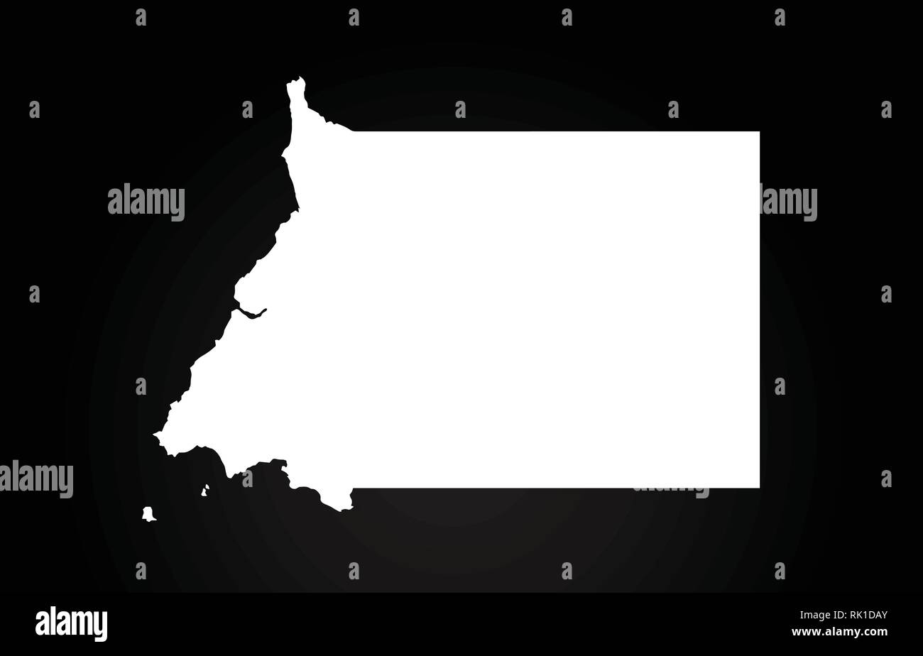 Equatorial Guinea black and white country border map logo design. Black ...