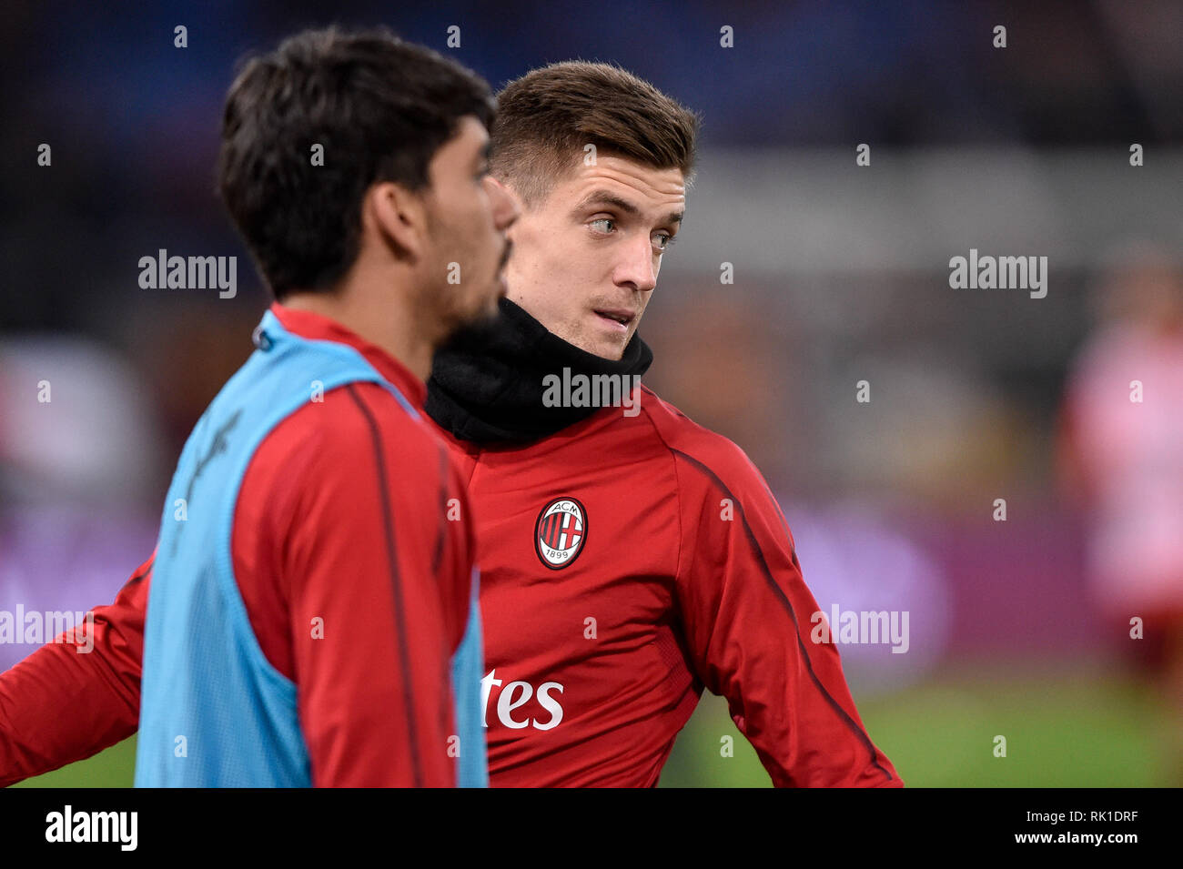 Krzysztof Piatek of Milan during the Serie A match between Roma and AC ...