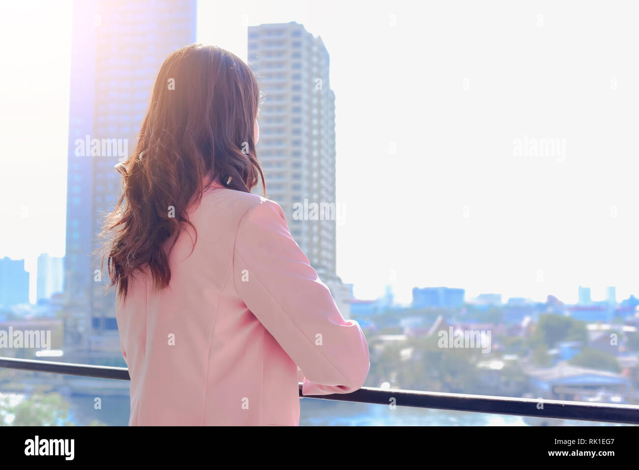 Girl Looking Out From Balcony High Resolution Stock Photography and ...