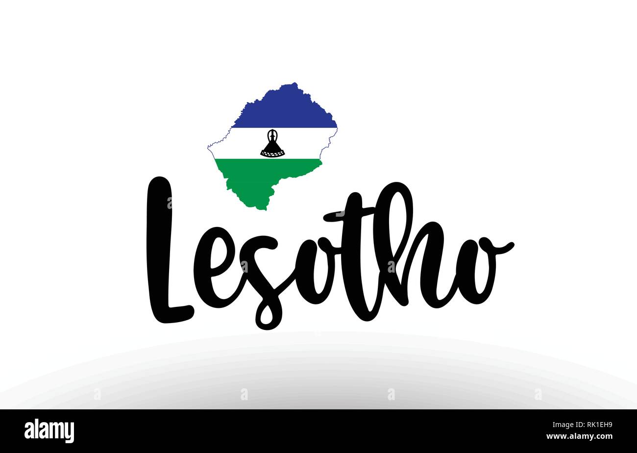 Lesotho flag and map Stock Vector Images - Alamy