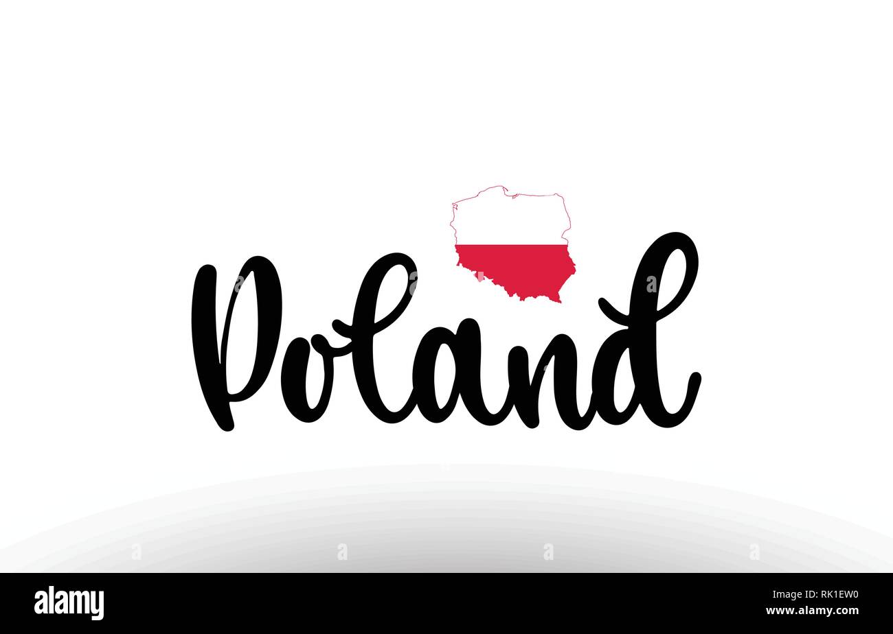 Poland map typography Stock Vector Images - Alamy