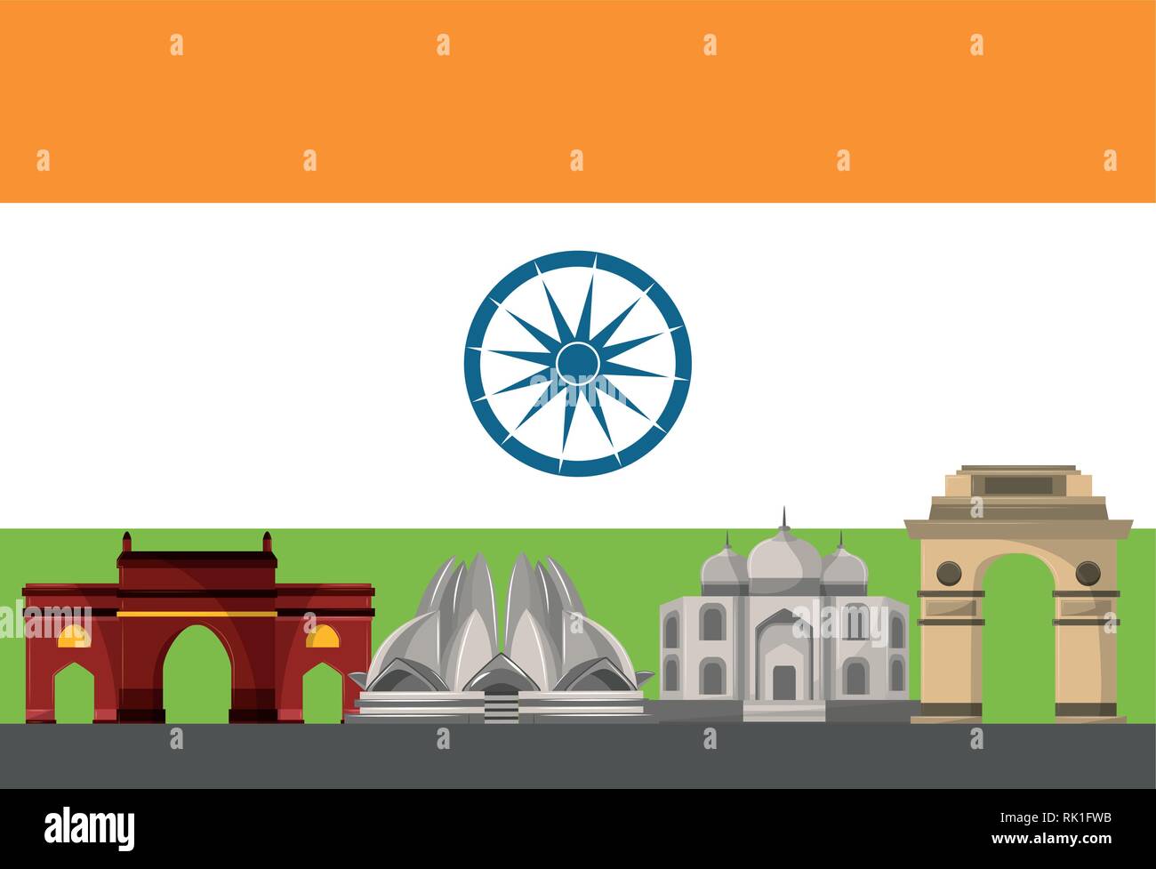 Indian flag buildings architecture hi-res stock photography and images ...