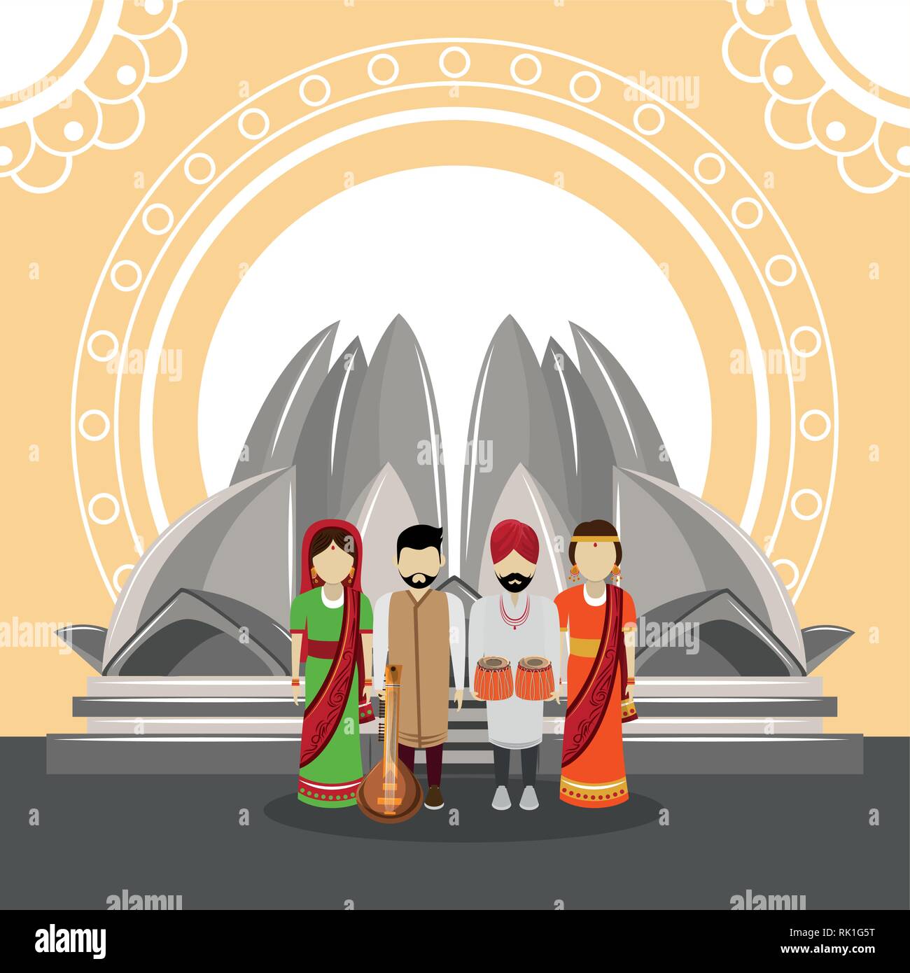 Indian people and culture cartoon Stock Vector Image & Art - Alamy