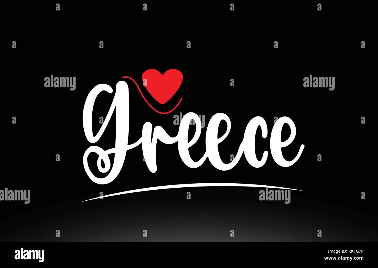 We love greece Stock Vector Images - Alamy